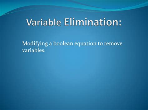Ppt Backtracking Search Vs Variable Elimination For Propositional