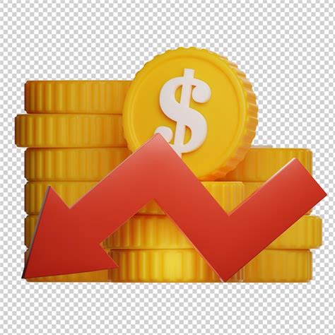 Premium Psd Money Loss Investment Graph 3d Illustration
