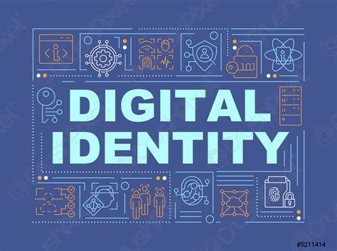 Digital Identity Word Concepts Dark Blue Banner Stock Vector 5211414
