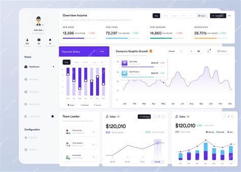 Инфографика Ui с графиками диаграммами и шаблоном веб интерфейса Премиум векторы