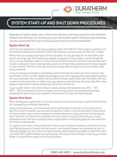 Startup Shutdown Procedures Download Free Pdf Heat Viscosity