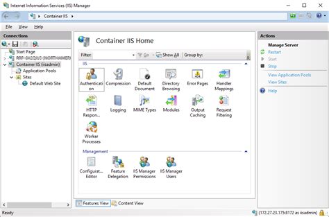 Iis Remote Management For Docker Containers Developer Support