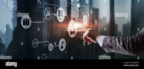 Automation Smart Industry Icons Internet Of Things IOT Stock Photo Alamy