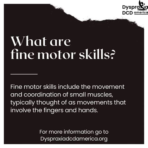 Dyspraxia Dcd Affects Fine Motor Skills Dyspraxia Dcd America Posted