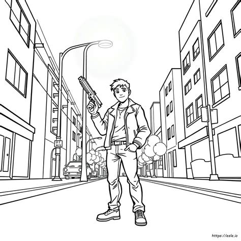 Aiden Hutchinson Para Colorir