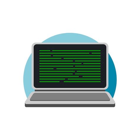 Premium Vector Illustration Of A Monitor Computer With Green Text