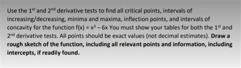 Use The 1st ﻿and 2nd ﻿derivative Tests To Find All