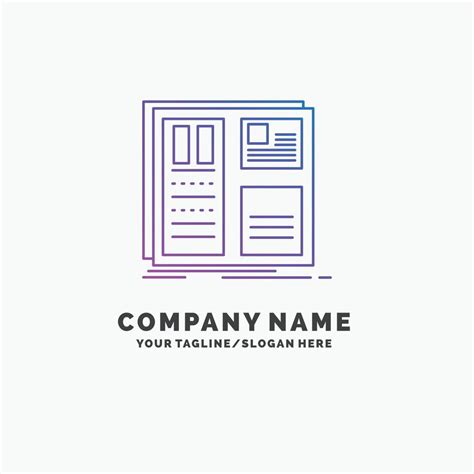 Design Grid Interface Layout Ui Purple Business Logo Template Place For Tagline 12943931