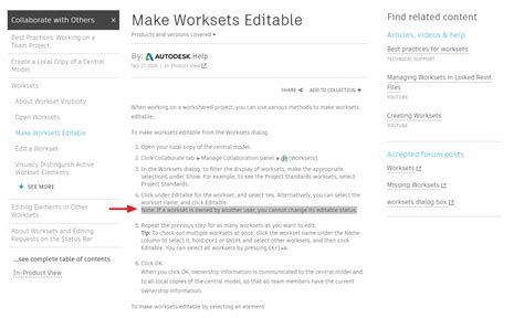 Solved Collaboration And Workset Issue Autodesk Community