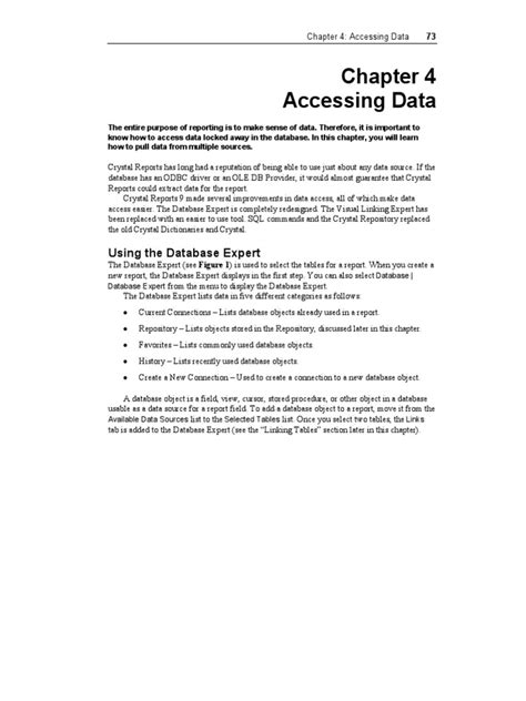 Chapter 4 Accessing Data Pdf Databases Sql