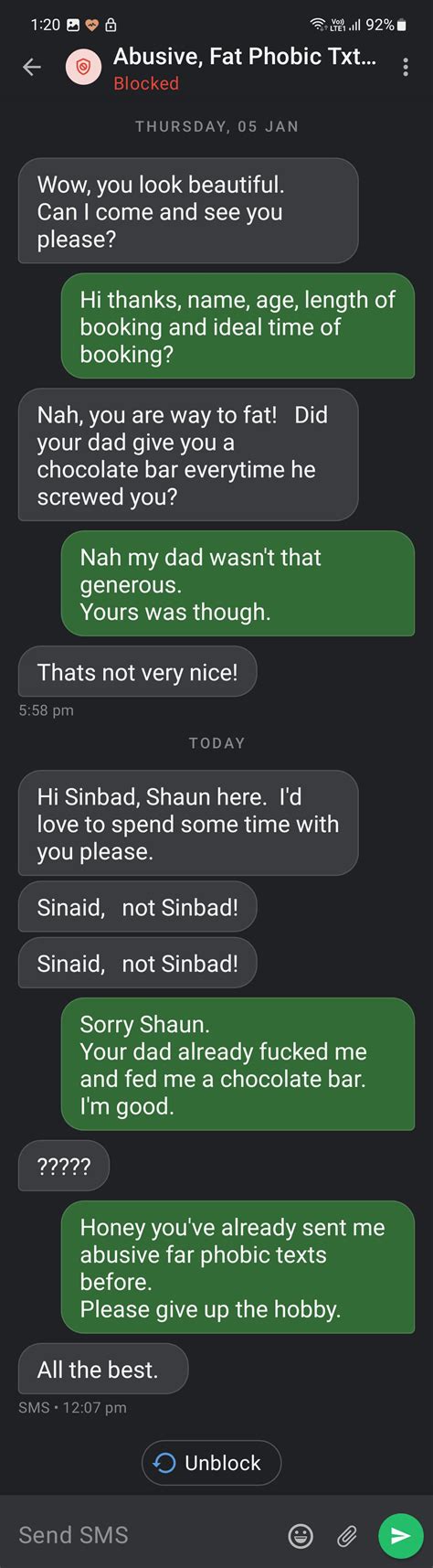 When They Try To Sneak In For A Round Two But You Don T Delete Txts R SexWorkers