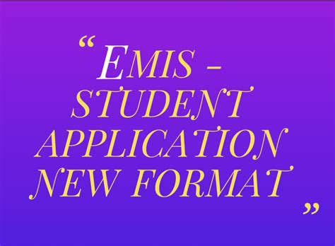 Emis Student Application Form