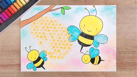 엄마표 미술놀이 꿀벌 그리기 I Fun Art Honey Bee Youtube
