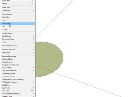 Dimension Context Click On Radiusdiameter Pro Sketchup Community