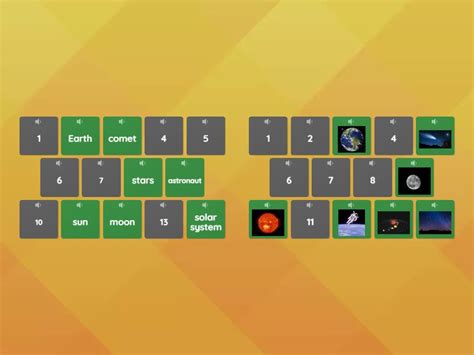 Space Memory Game Matching Pairs Space Memory Game Matching Pairs