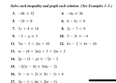 Solved Solve Each Inequality And Graph Each Solution See