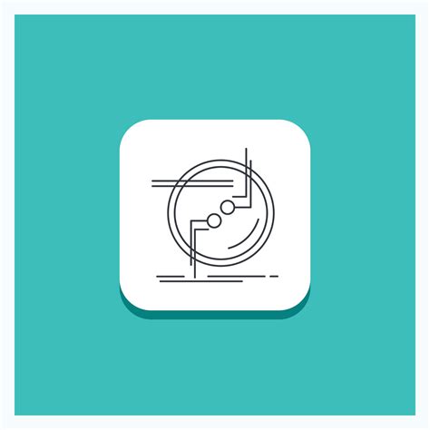 Round Button For Chain Connect Connection Link Wire Line Icon Turquoise Background 12970680