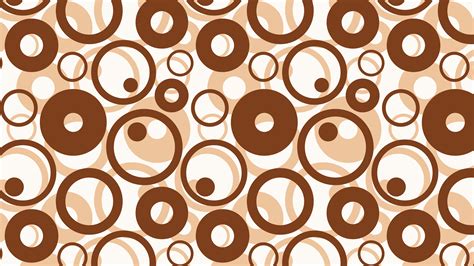 Free Brown Seamless Overlapping Circles Pattern Background