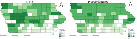 Map Of Usda Corn Yield And Predicted Corn Yield In 2021 Download Scientific Diagram
