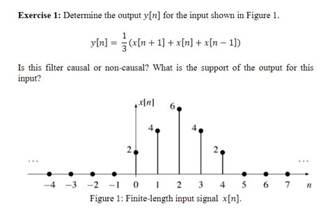 Solved Exercise 1 Determine The Output Y N For The Input