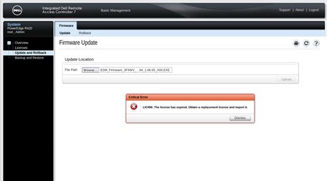 IDRAC License Lost DELL Technologies
