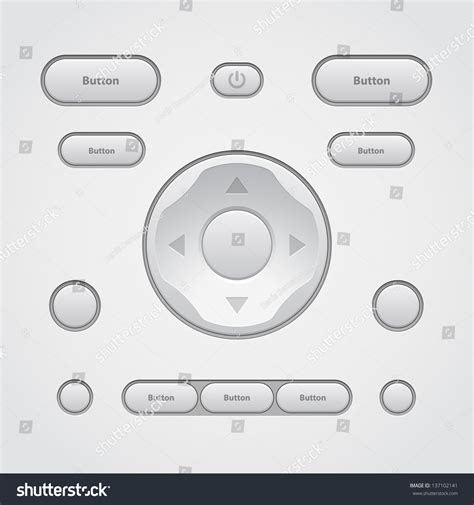 modern light ui controls web design stock vector royalty free 137102141 shutterstock