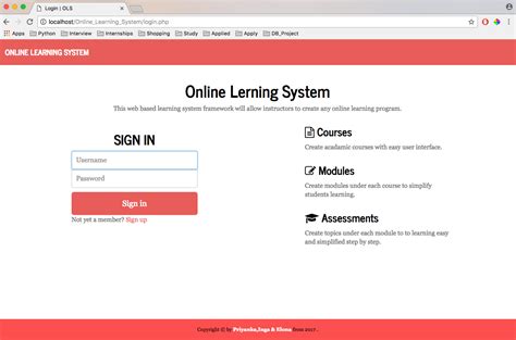 Github Priyankabp Online Learning System This System Will Facilitate Module Topic Assessment