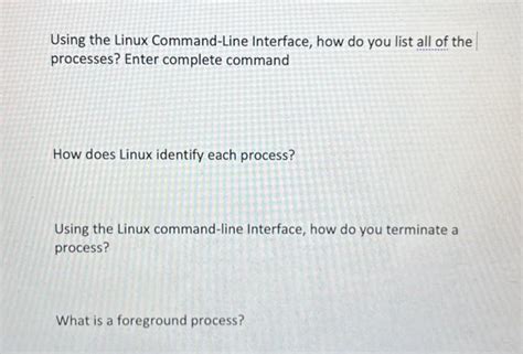 Solved Using The Linux Command Line Interface How Do You