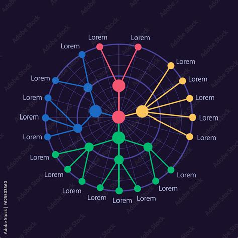 Risk Management Planning Infographic Circle Dot Chart Design Template For Dark Theme Company