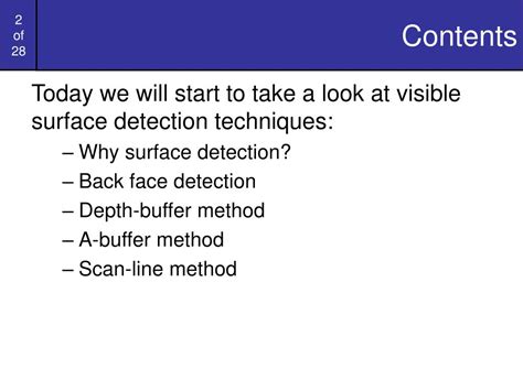 Ppt Computer Graphics 14 Surface Detection Methods Powerpoint