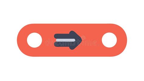 Red Capsule With Internal Arrow Representing Movement Or Flow Vector