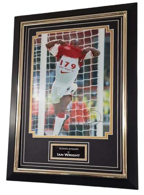 Ian Wright Signed Photo Signed Memorabila Shop