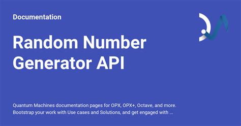Random Number Generator Api Documentation
