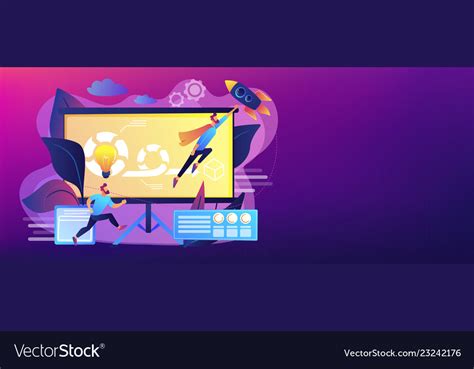 Agile Project Management Concept Banner Header Vector Image