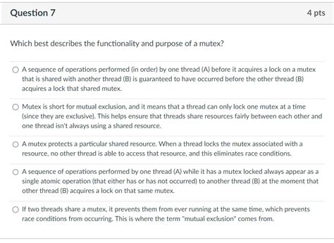 Solved Which Best Describes The Functionality And Purpose Of