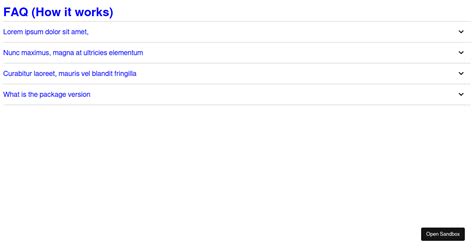 Reacct Faq Dropdown Codesandbox