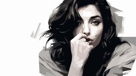 Elegant Handdrawn Black And White Floral Pattern Vector Illustration Premium Ai Generated Vector