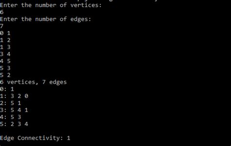 Java Program To Program To Find The Edge Connectivity Of A Graph Kashipara