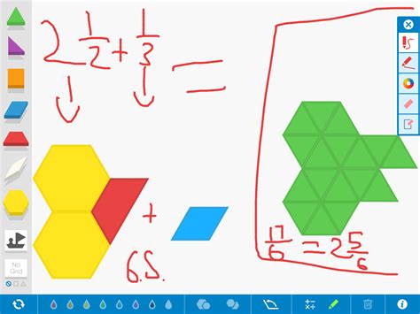 Mixed Number Fractions With Pattern Blocks Ms Rice Pirates
