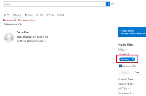 People Filter Does Not Show The Applied Filter Value · Microsoft Search