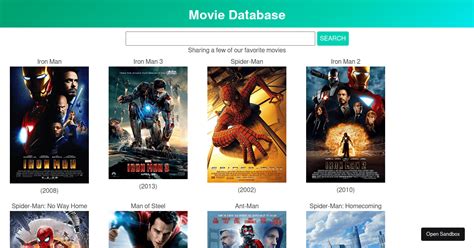 react hook movie search app codesandbox