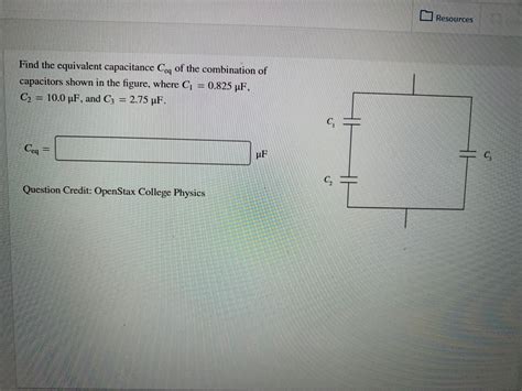 Answered Find The Equivalent Capacitance Ceq Of Bartleby