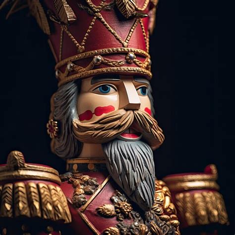 Premium Ai Image Closeup Of A Christmas Nutcrackers Detailed Beard