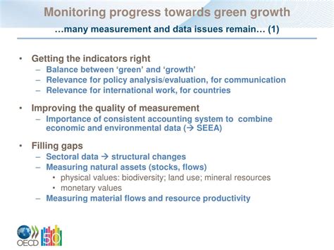 Ppt Measuring Progress Towards Green Growth Through Indicators Oecd