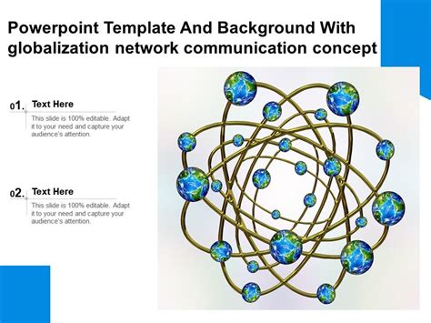 Powerpoint Template And Background With Globalization Network Communication Concept