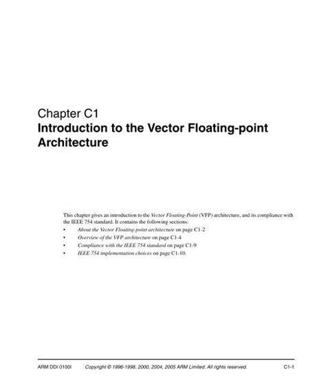 chapter c1 introduction to the vector floating point architecture pdf