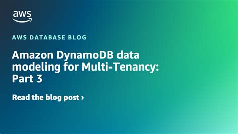 Amazon Dynamodb Data Modeling For Multi Tenancy Part 3 Aws Database Blog