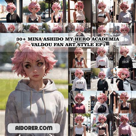 30 Mina Ashido My Hero Academia Valdou Fan Art Style Ep1 Aidorer