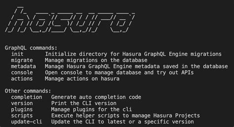 cli fix help text in root command · issue 4623 · hasura graphql