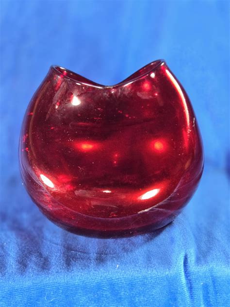 Vintage Blenko Ruby Color Glass Ruby Color Etsy
